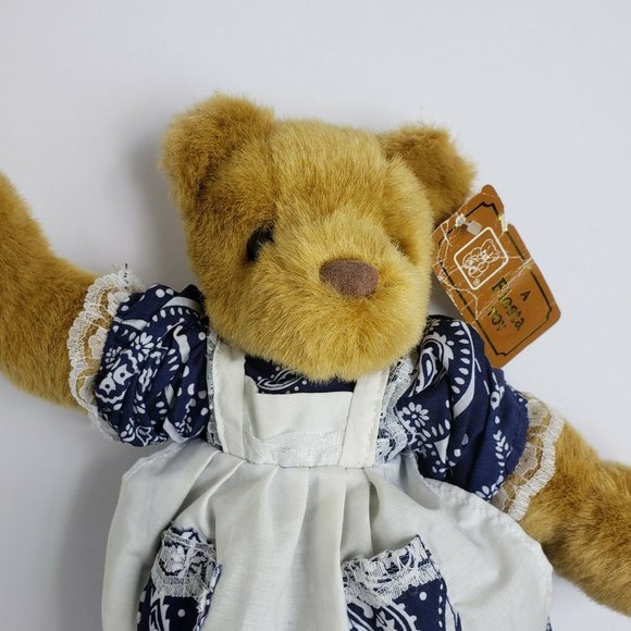 Fiesta | Toys | Fiesta Brown Teddy Bear Blue Bandana Dress Plush | Poshmark